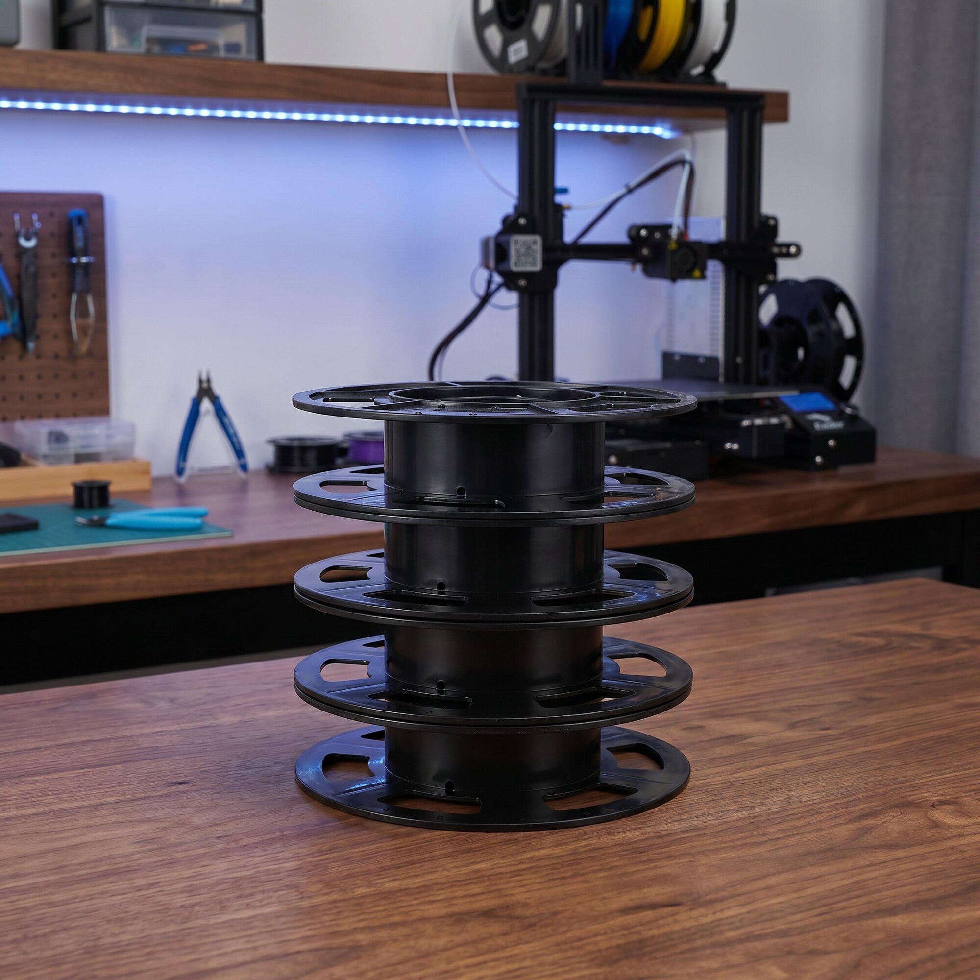 Черный abs держатель катушки для 3d-принтера для хранения нитей, набор из 6 штук