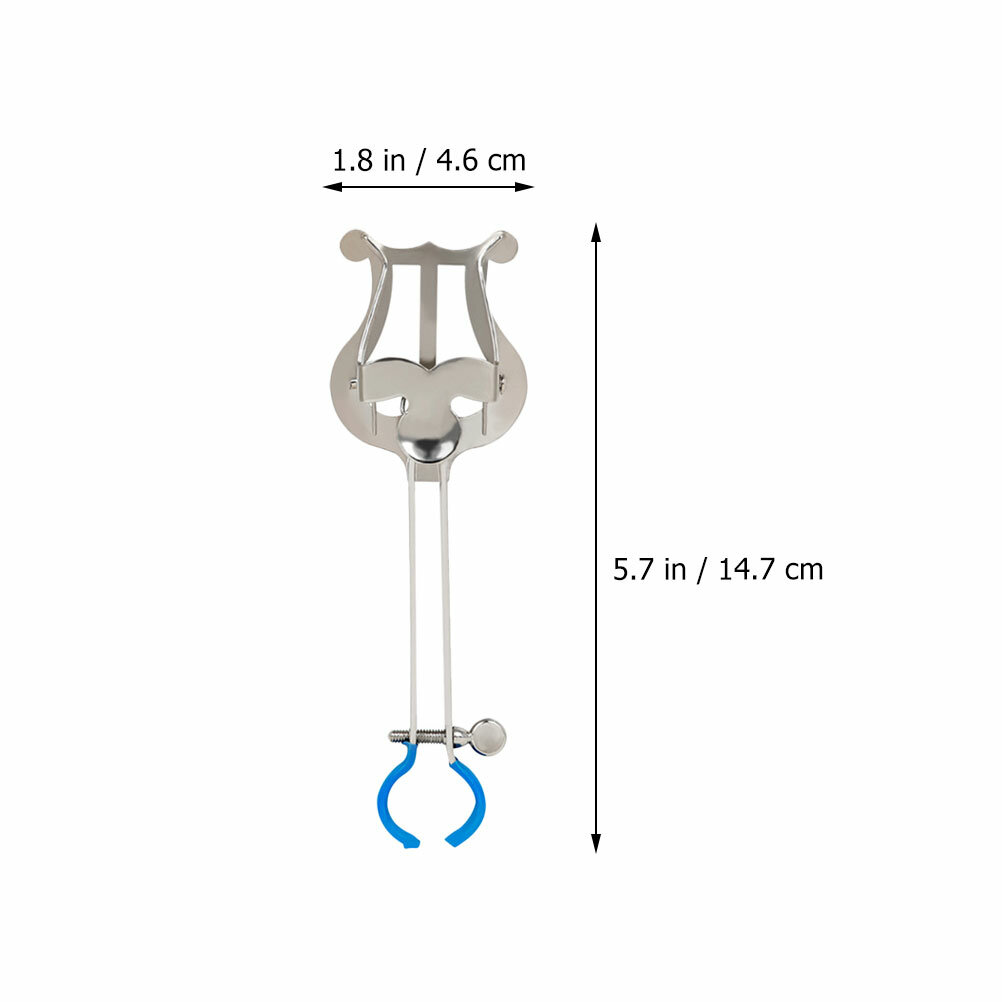 1Pc Держатель Нот С Клипсой Для Трубы Серебристый 14.7X4.6X2.3Cm