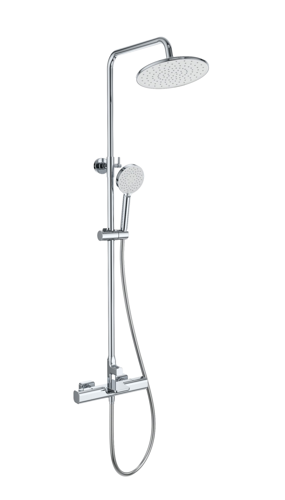Душевая стойка Wonzon & Woghand WW-C3017-A-CR со смесителем, с термостатом, глянцевый хром