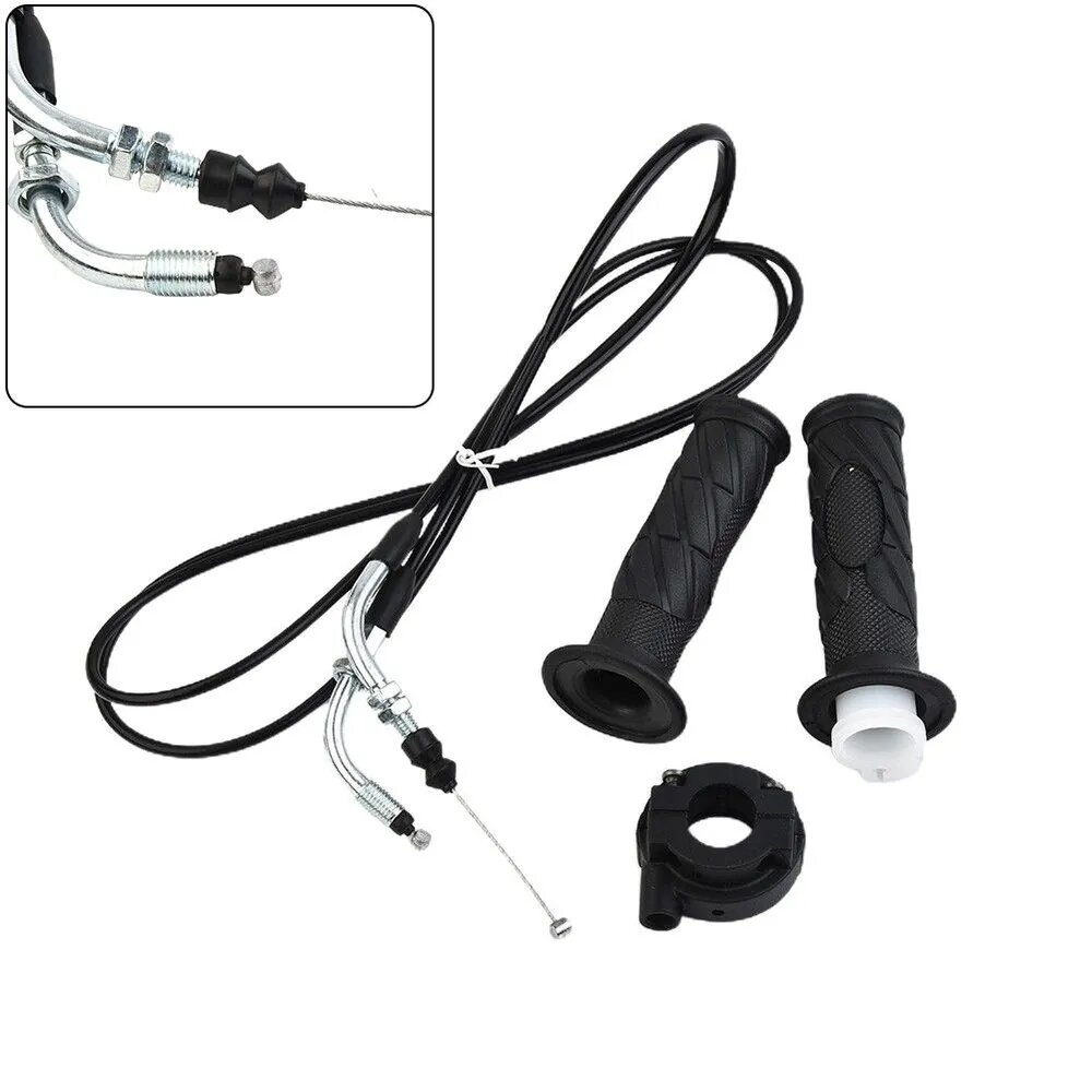 2 шт. Рукоятки газа и трос для скутера GY6 125-150cc, ATV, мопеда, черные