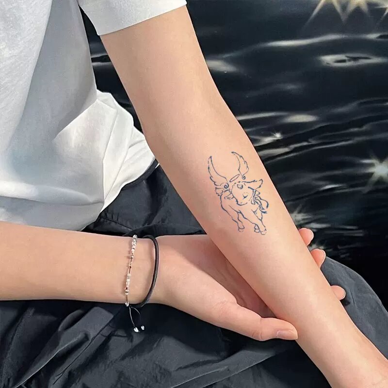 GATTOO Angel Lamb Растительные Наклейки для Тела - Без Отражения, Длится 2 Недели, 2.9x6.2см