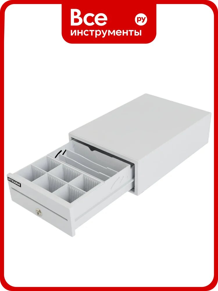 Ящик денежный механический SB-208-W, 205Х300Х90ММ, белый, VITRANA 291402