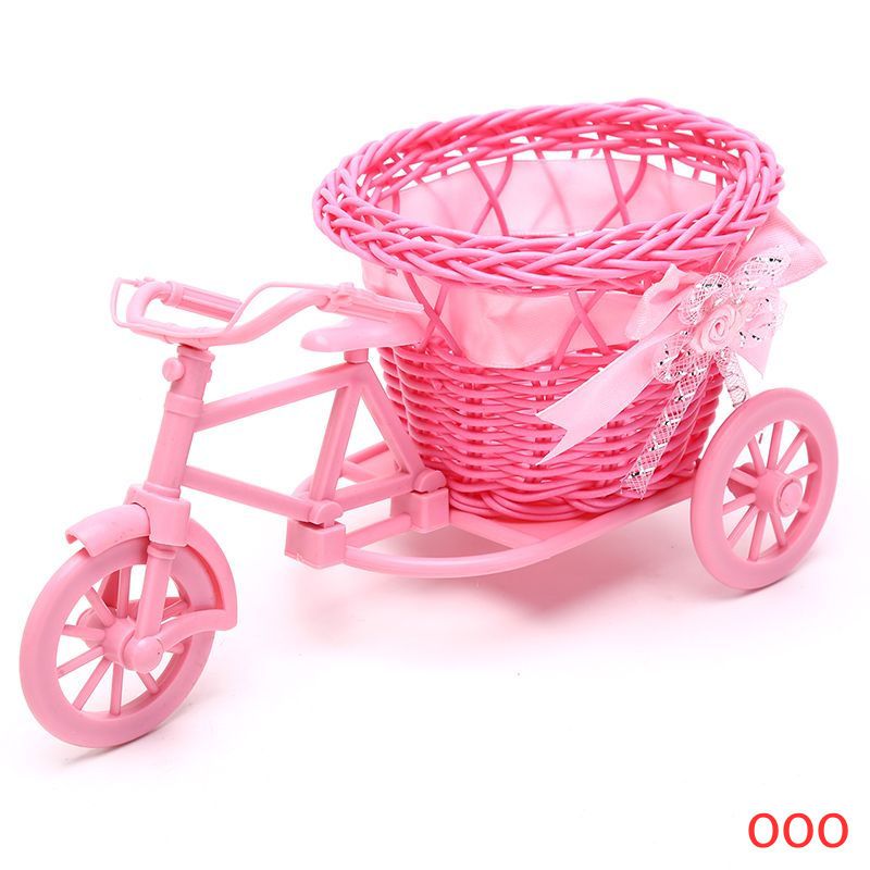 Плетеная корзина для цветов велосипеда(Pink)
