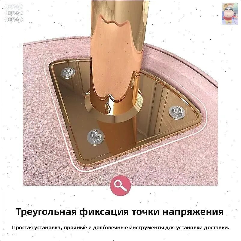 Стул для макияжа и маникюра, велюр искусственный, розовый, 1 шт. — фото 1