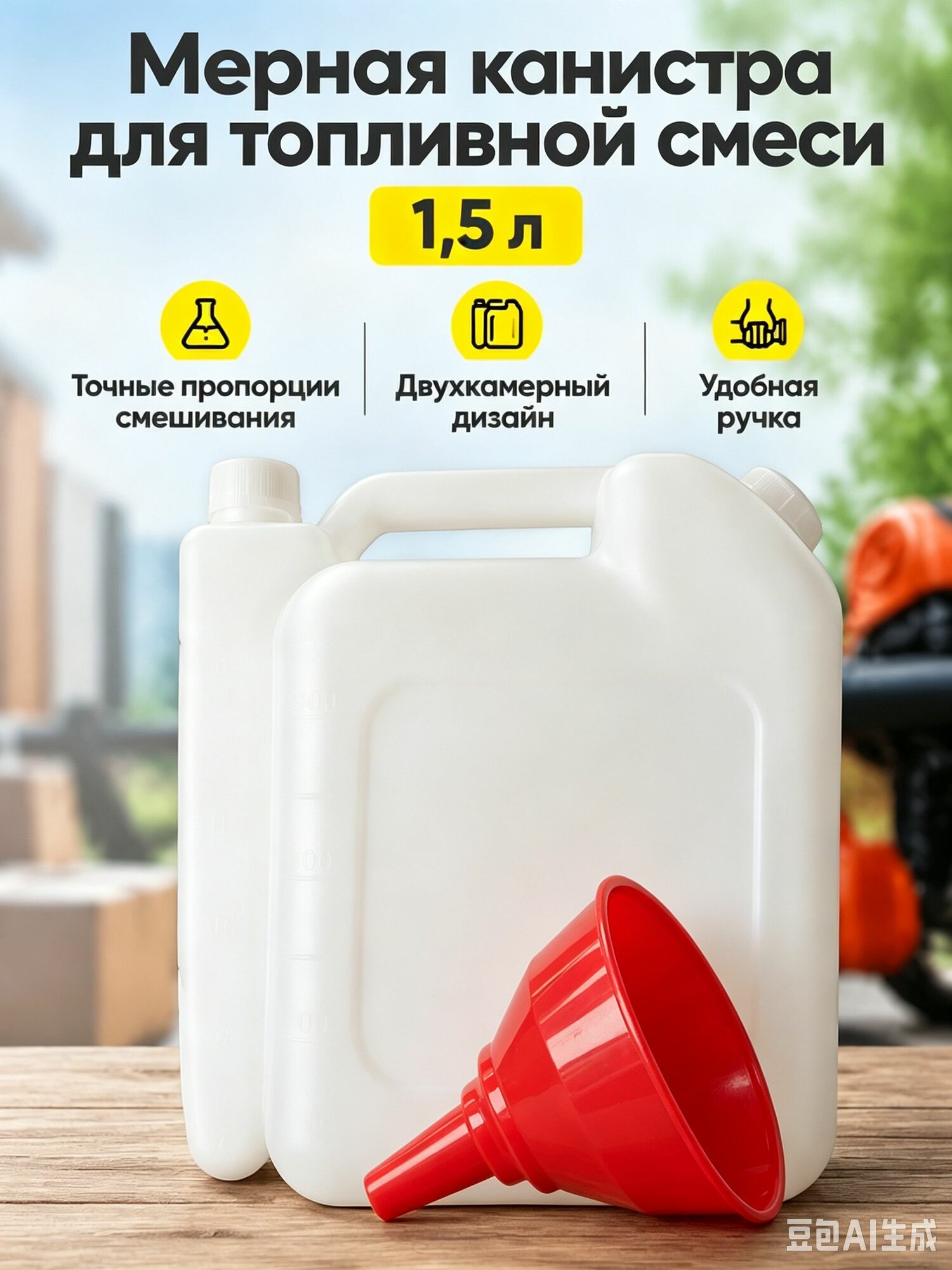Канистра для ГСМ, 1.5 л