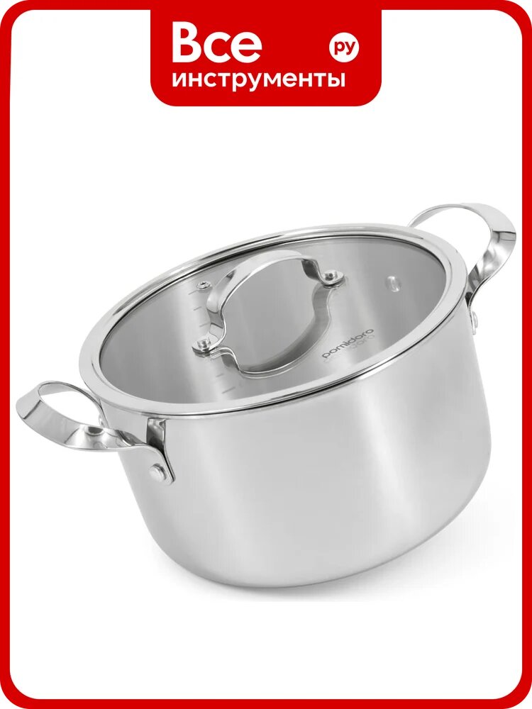 Кастрюля Pomi d'Oro с крышкой 22 см 4,5 л P595729 Maestro