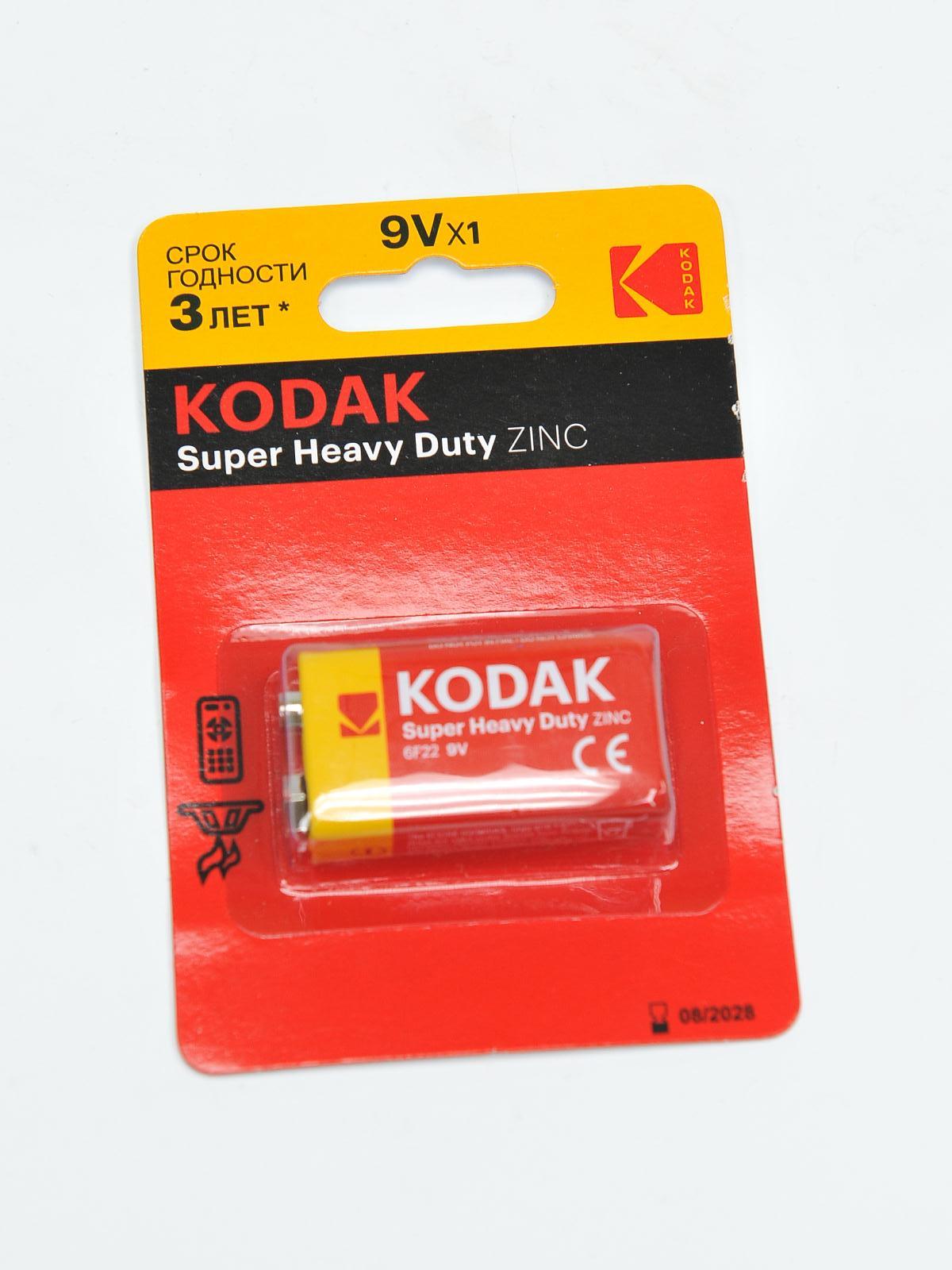 Батарейка алкалиновая тип 9Vх1 KODAK 6F22-1BL крона