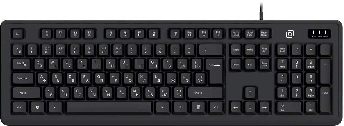 Клавиатура Oklick K175, проводная, USB, мембранная, черный