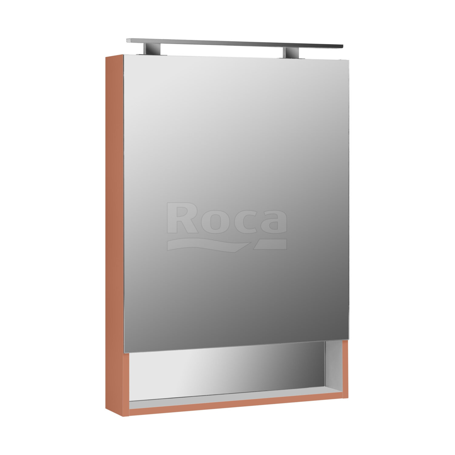 Roca THE GAP ORIGINAL зеркальный шкаф 600 мм, 600x129x850 мм, с LED-светильником, блоком с розеткой, включение от общего выключателя, ZRU9307840