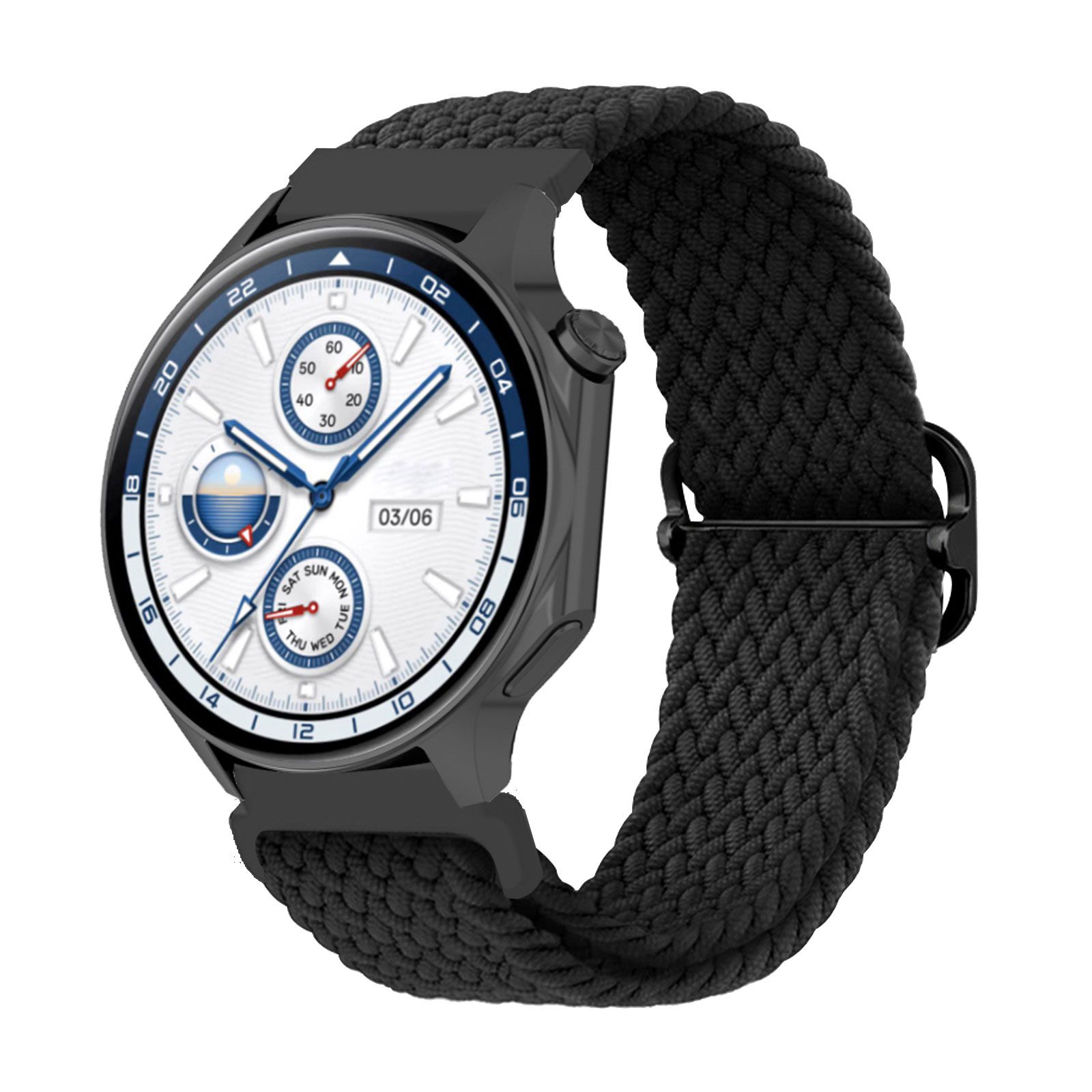 Эластичный браслет для Oneplus Watch 3/2R/2/1/X - регулируемый нейлоновый ремешок с металлическим замком