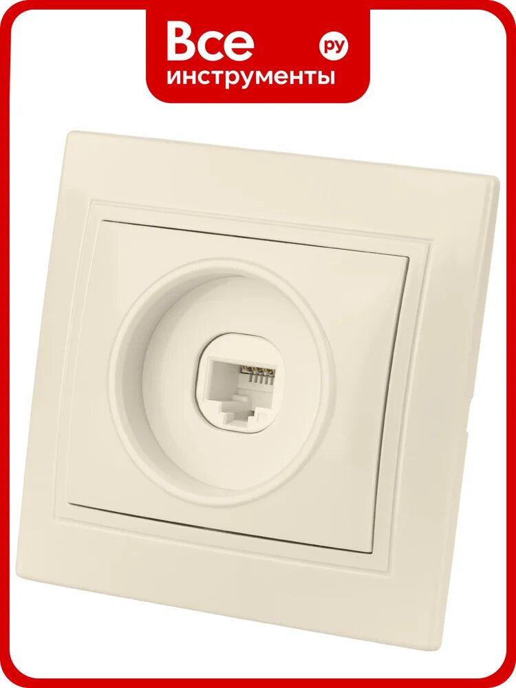 Компьютерная розетка TDM ELECTRIC Таймыр RJ45 слоновая кость SQ1814-0121