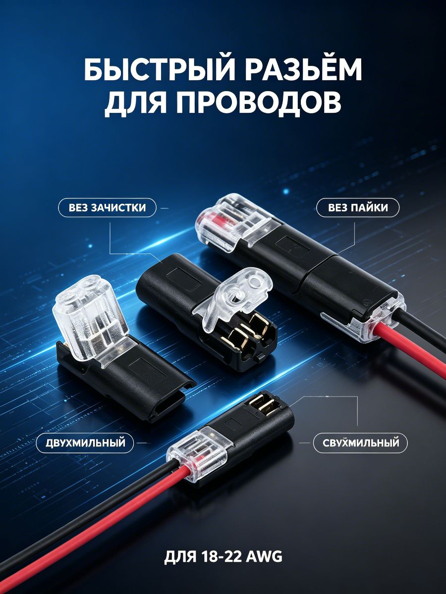 Клеммы для проводов 20 шт, клемник соединитель проводов