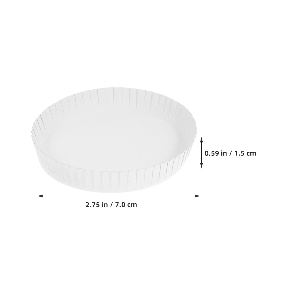 100 Штук Белые ПAPER Cup Covers Для Напитков Размер 7.00X7.00X1.50Cm