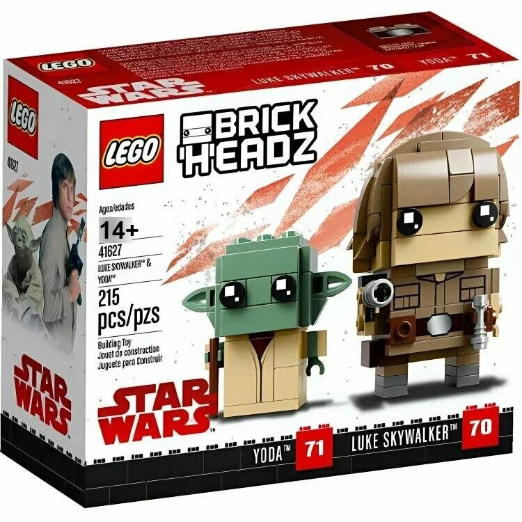 Конструктор LEGO BrickHeadz 41627 Люк Скайуокер и Йода, 215 дет.