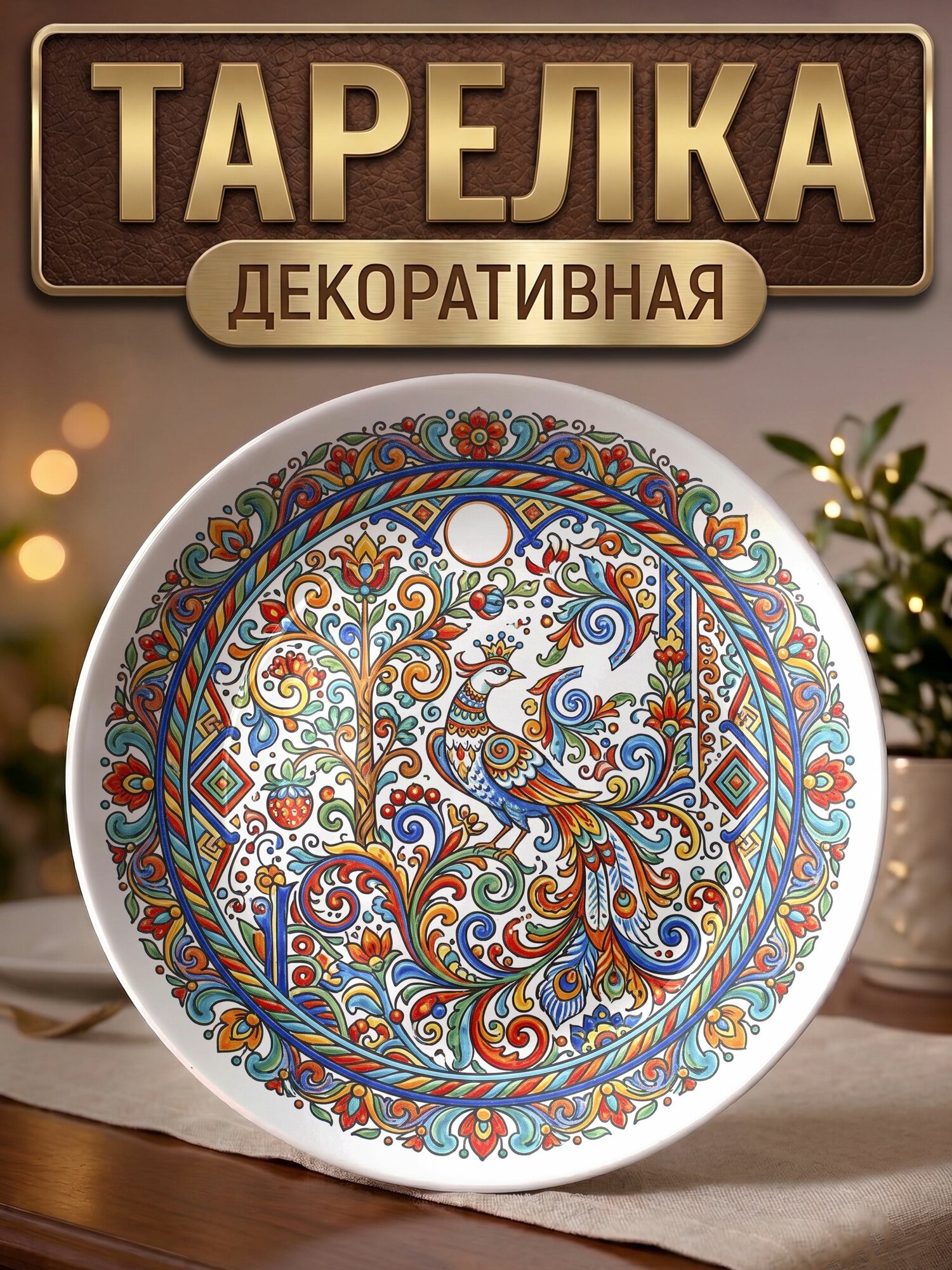 Тарелка декоративная Жар птица