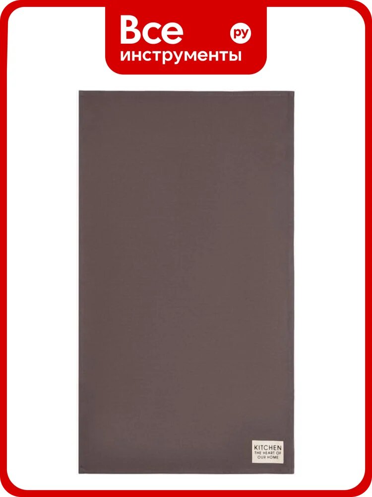 Полотенце Этель Kitchen 40x73 см, серый, 100% хлопок, саржа 220 г/кв. м 7865987