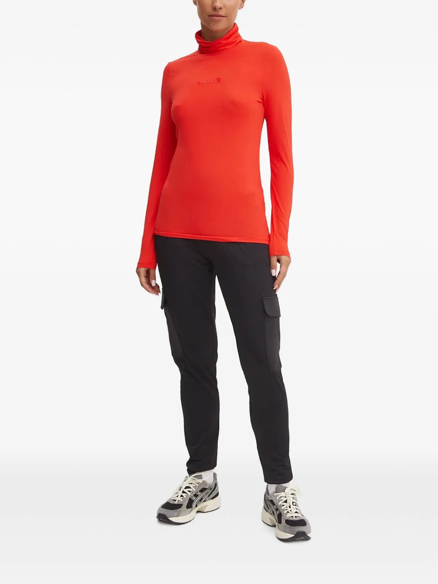 Топ Sportalm Logo-print roll-neck top, размер 40, красный — фото 1