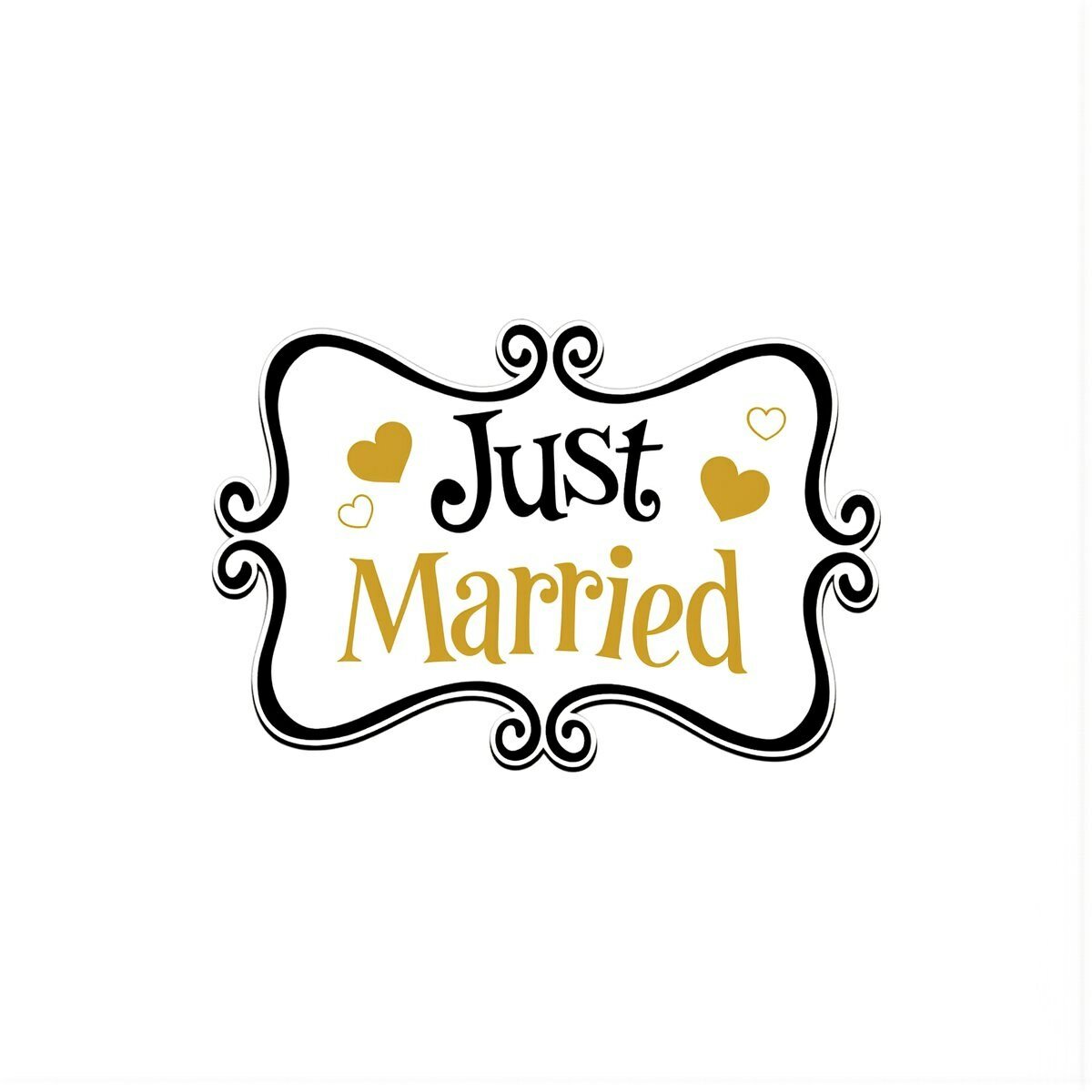 Наклейка на автомобиль Just Married для свадьбы декор праздничный на стекло авто для молодоженов водонепроницаемая прочная