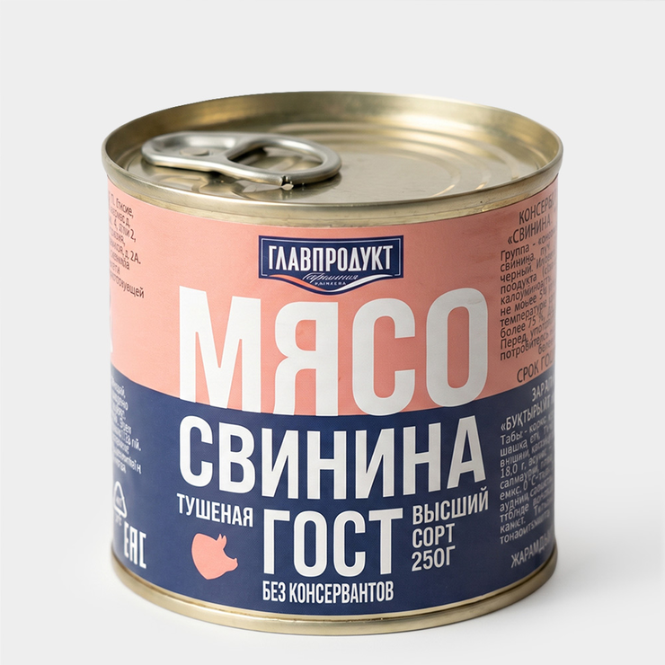 Свинина тушеная Главпродукт, 250 г