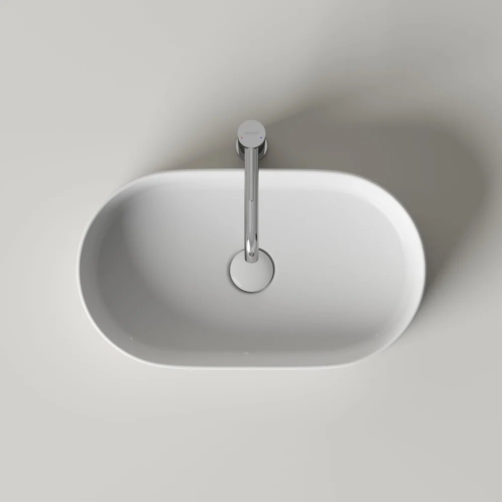 Раковина накладная Ceramicanova Elettra 52x30x11.4, белый, CN6098, для ванной комнаты