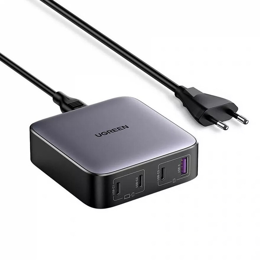 Зарядное устройство Зарядное устройство UGREEN CD328 (90928) 100W Nexode 1*USB-A+3*USB-C Desktop Fast Charger серый Серый