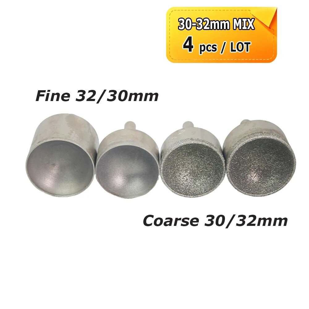 Remoba Алмазная шлифовальная головка для бусин 3-50 мм 30mm 32mm 4pcs