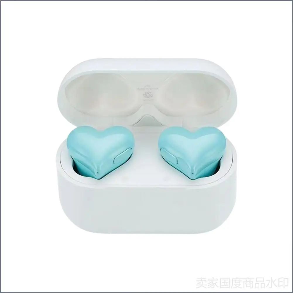Наушники беспроводные с микрофоном heartbuds, Bluetooth, USB Type-C, голубой