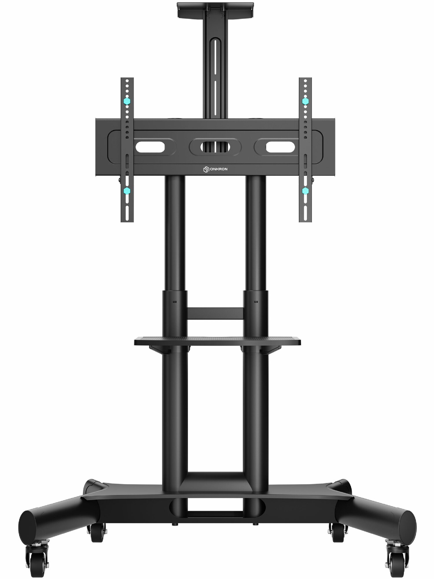 ONKRON TS1551 стойка для телевизора напольная с кронштейном 40-70 дюймов, мобильная, черная / подставка для телевизора до 55 кг