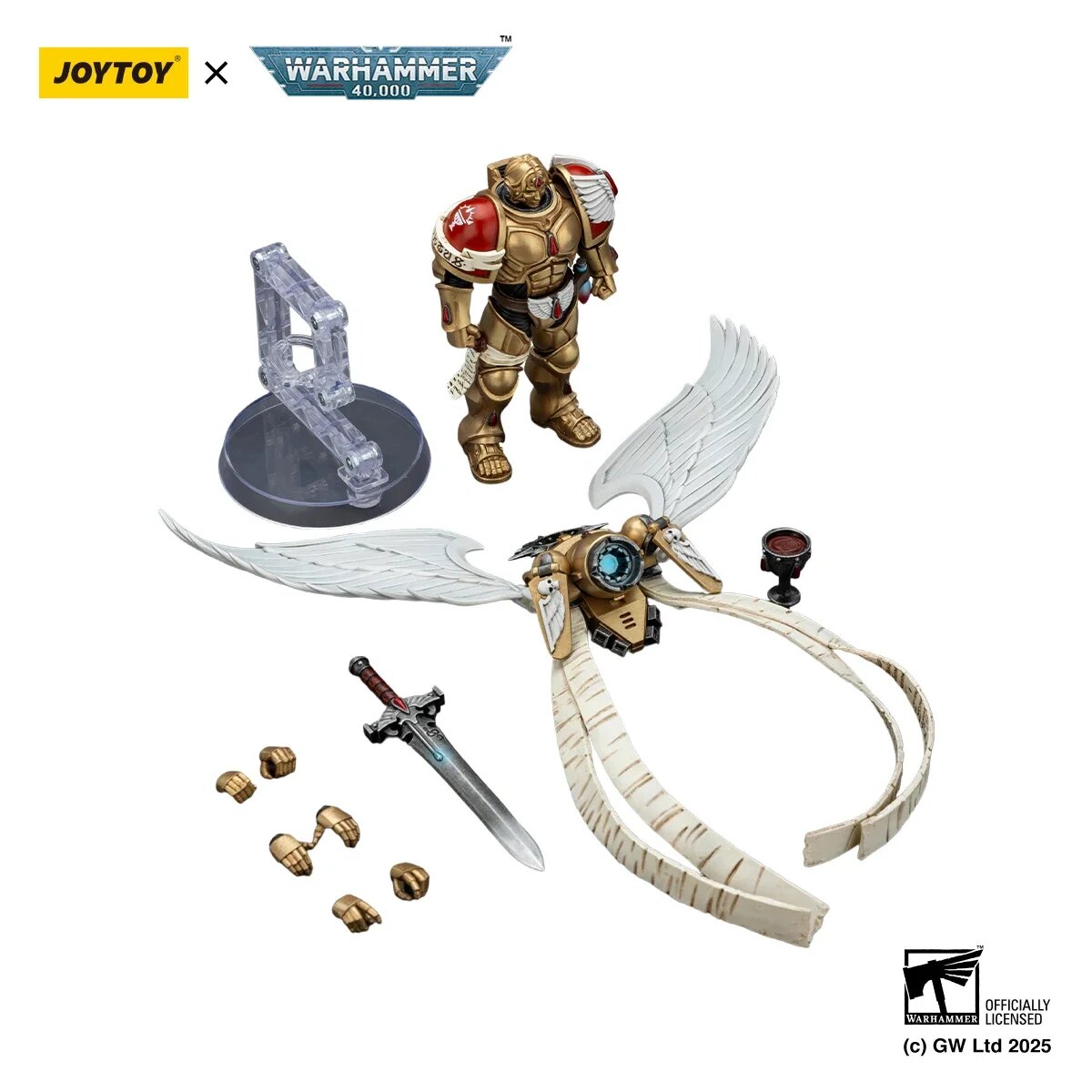 JOYTOY Warhammer 40K Blood Angels The Sanguinor с широким мечом Энкармин фигурка ПВХ