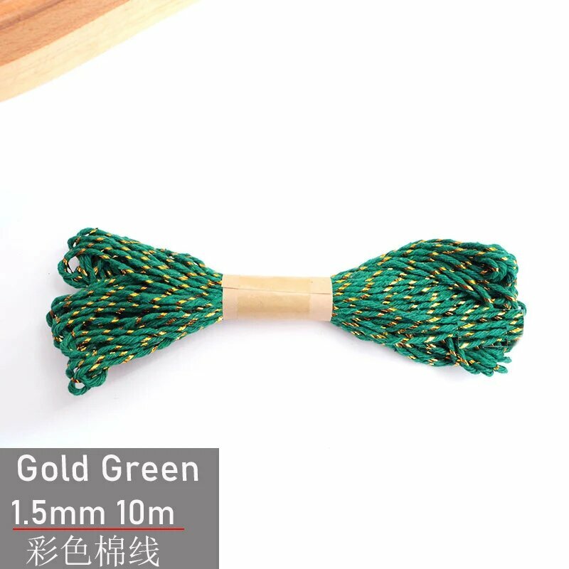10 м/катушка 1,5 мм хлопковая веревка двухцветная витая веревка хлопковые шнуры нить для подарочной упаковки ручной работы рождественское украшение дома