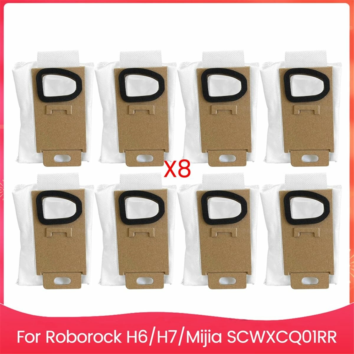 8 Шт Пылесборников Для Roborock H6/H7/Mijia SCWXCQ01RR