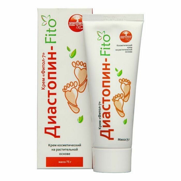 Крем для ног Фитол "Алфит Плюс", Диастопин-Fito, для сухой кожи, 75 г