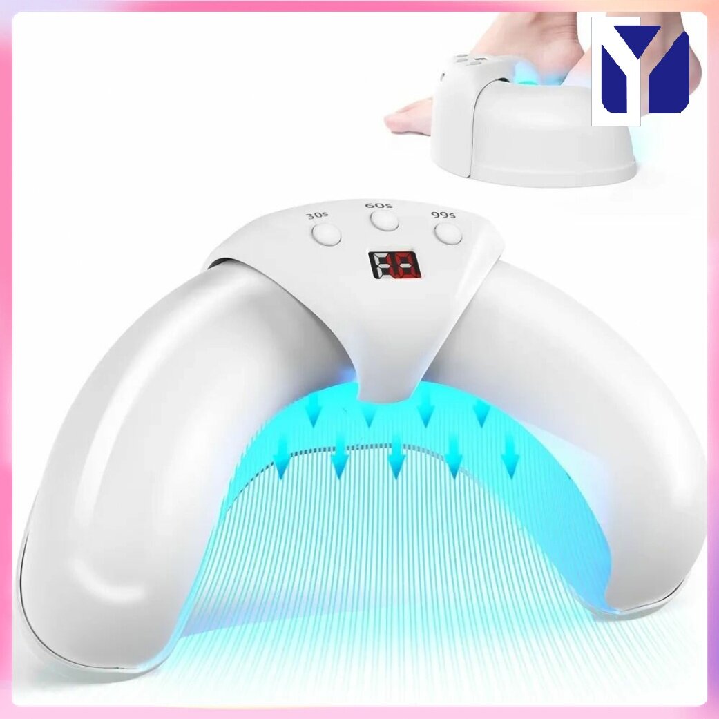 Эксклюзивный аппарат лазерной терапии KTS для ногтевого грибка с индикацией времени, 12x470 и 6x910 нм, силой тока 2000 мА