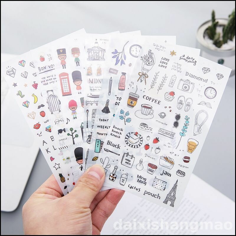 Эксклюзивный набор из 6 листов для скрапбукинга и тревел дневника