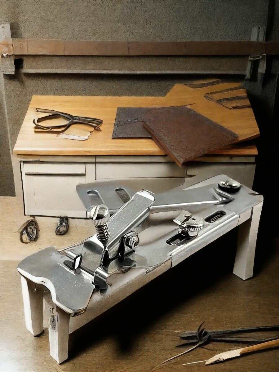 Ограничительная линейка для отстрочки по краю со стабилизатором материала*1; подходит для принадлежностей для швейных машин