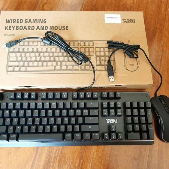 Американский набор механической клавиатуры и мыши TNBIU, зеленая ось, RGB подсветка, ПК, компьютер, мультимедийная