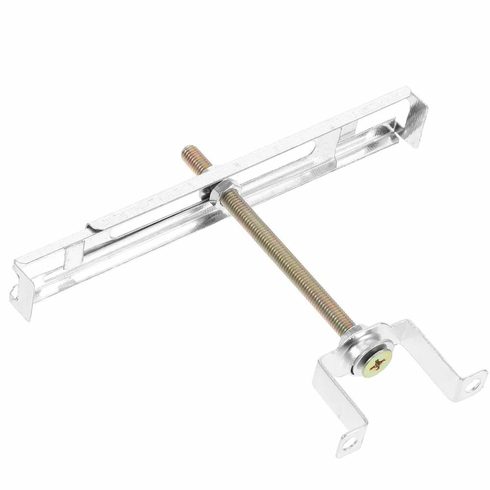 Серебристый металлический универсальный кронштейн для монтажа потолочных и настенных светильников с регулировкой