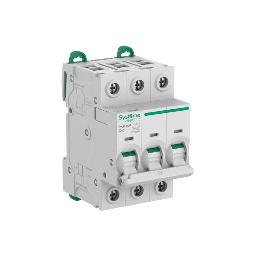 Автоматический выключатель (АВ) Systeme Electric Systeme9 хар-ка C, 40 A, 3 P, 6 kA, 400 В S9F22340