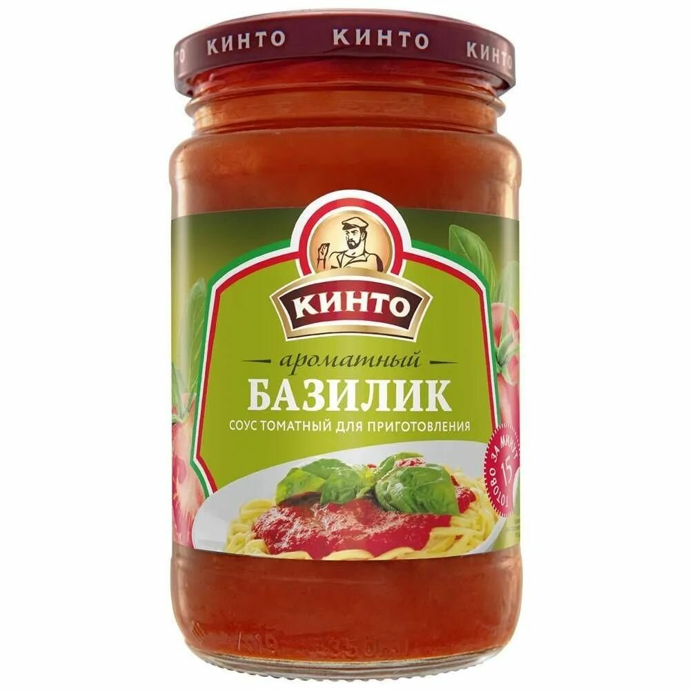 Соус кинто томатный "Ароматный Базилик" 350мл