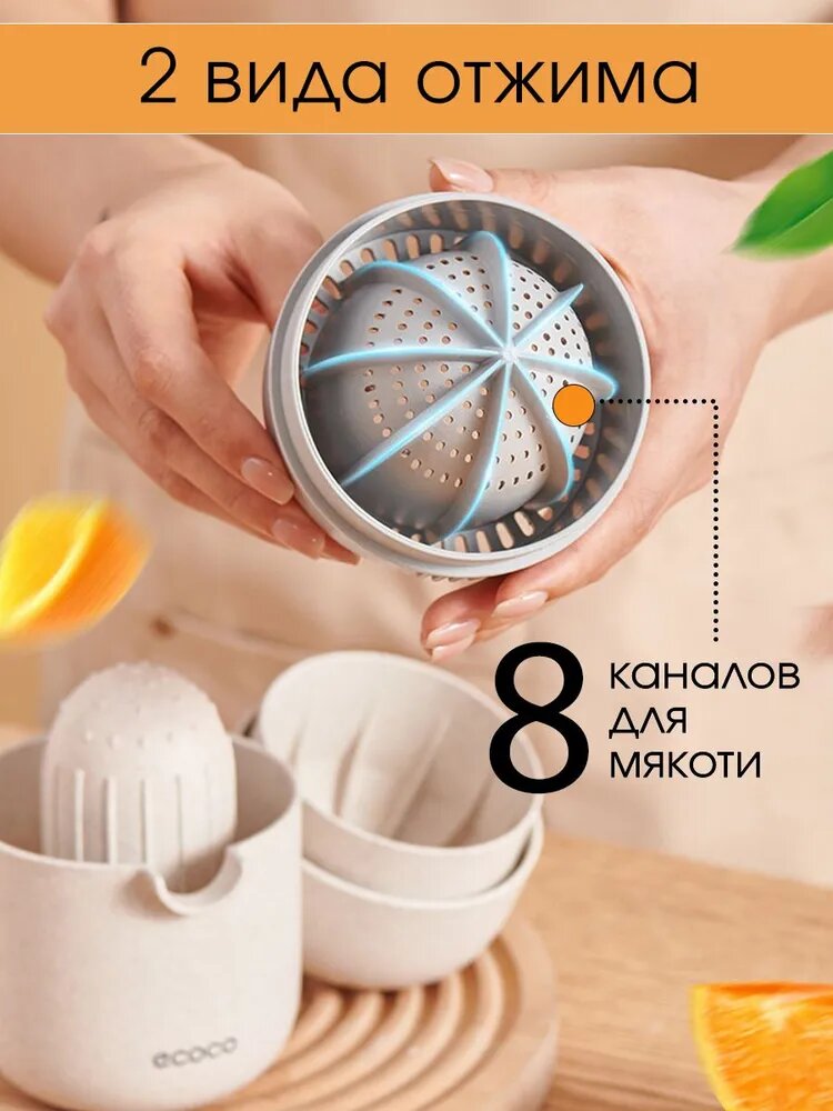 Ручная портативная соковыжималка для цитрусовых (мини, для лимонов, апельсинов) — фото 1