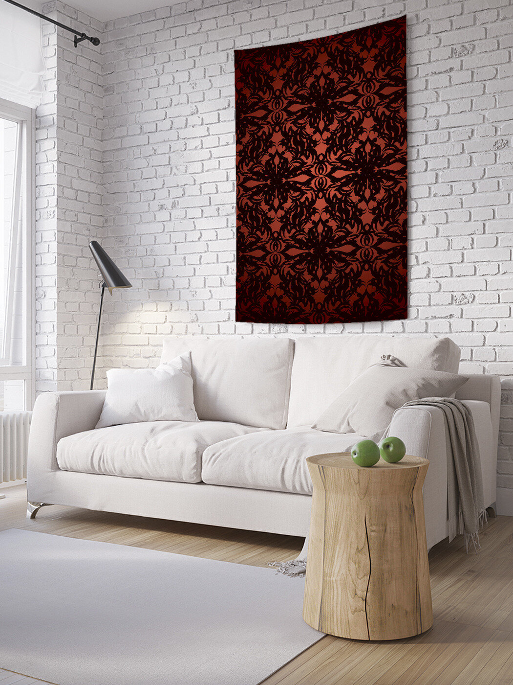 Фотопанно на стену вертикальный из ткани постер 100х150 "Узоры Ирана", JoyArty