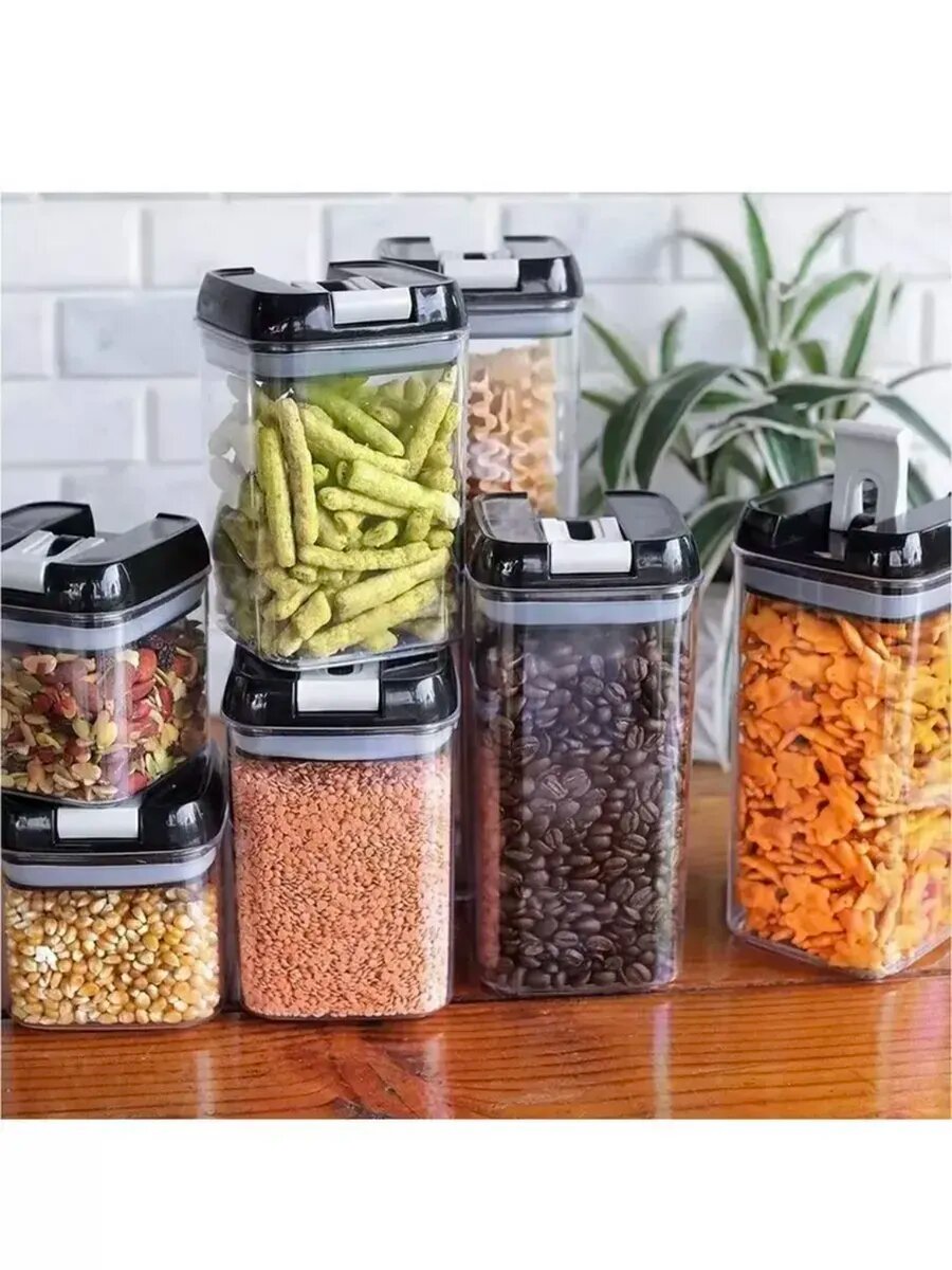 Набор контейнеров для хранения круп с герметичной крышкой