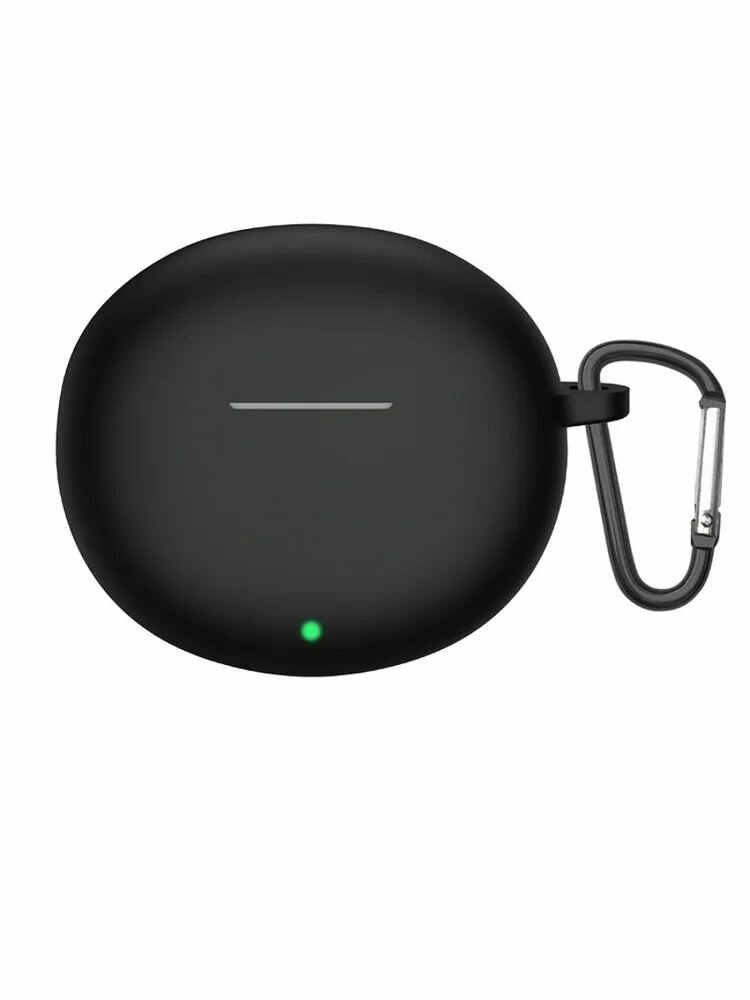 Силиконовый защитный чехол бампер с карабином для наушников Honor Choice Earbuds X7, с противоударными свойствами