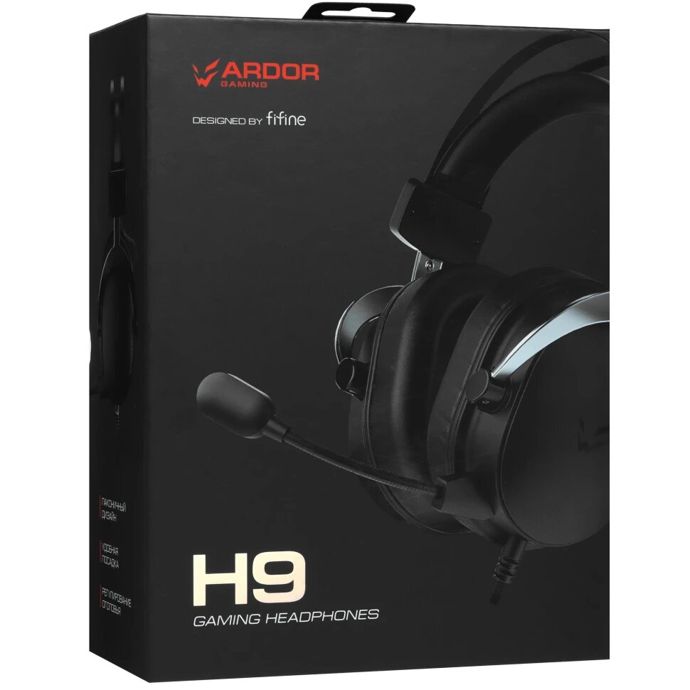 Проводные наушники ARDOR GAMING H9, 7.1 Virtual, for Nintendo Switch, PS4, PS5, Xbox One, черный