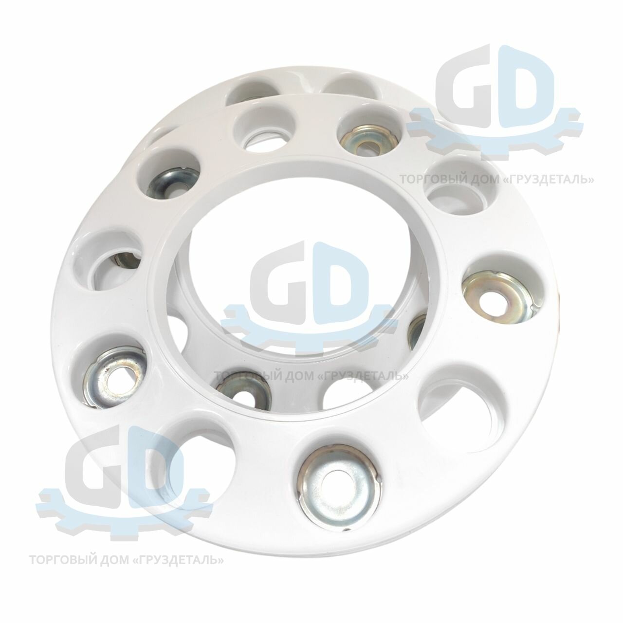 Колпак на колеса универсальный открытый белый для Камаз / 2 шт, арт. 5460-3101061