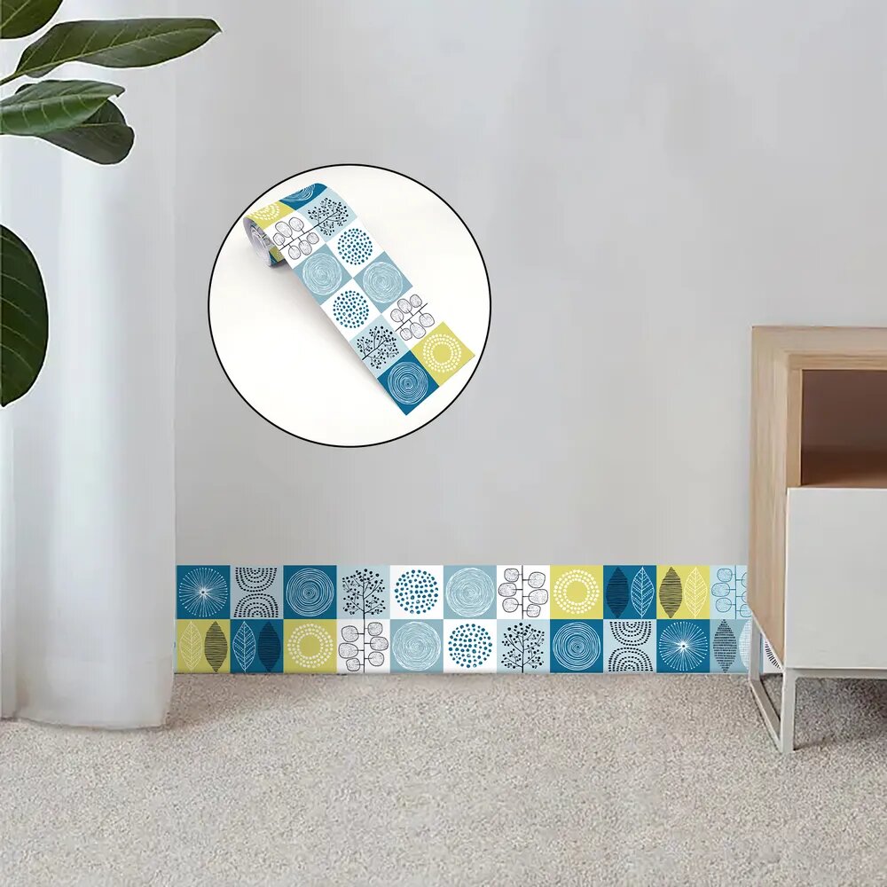 Самоклеющаяся наклейка для стен Мандала - Водостойкие стикеры ПВХ для кухни, ванной, гостиной. Защита от плесени, жира и грязи. Многоразовый декор