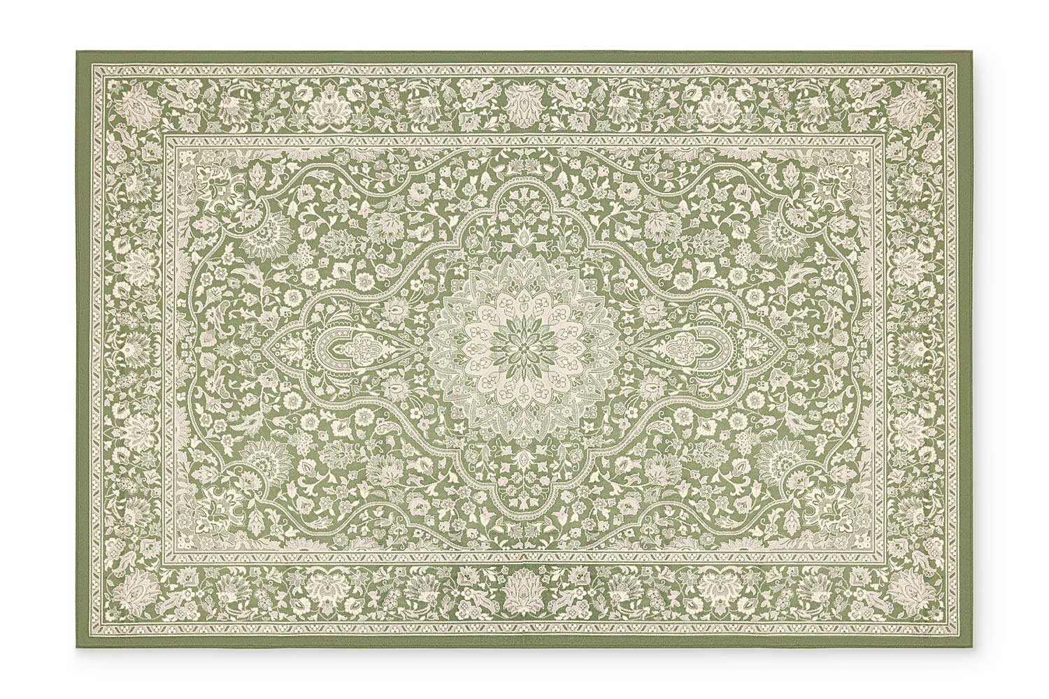 Ковёр гинта, 120х180 см, прямоугольник, с классическим узором, цвет зелёный