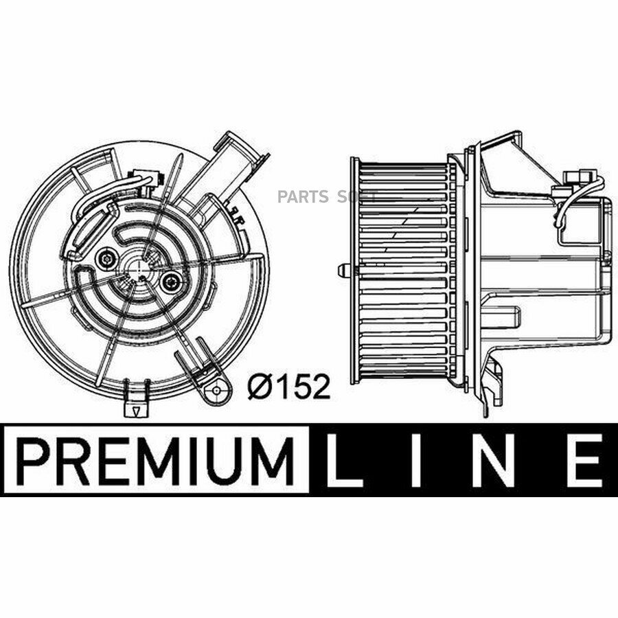 Мотор печки 2048200008 от официального дистрибьютора, MAHLE, артикул AB119000P