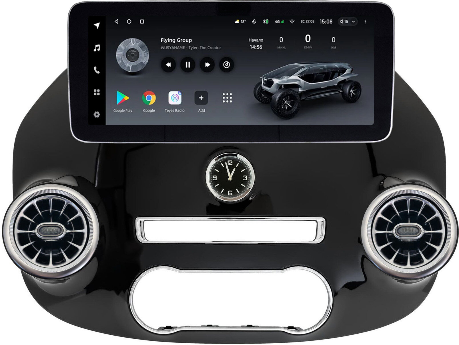 Штатная магнитола Mercedes-Benz Vito 3 (w447) 2014-2024 (глянцевая) 12.3 дюйма Teyes LUX ONE (Round Corner) 4/32 RM-0047 Android 10 (4G-SIM, 4/32, DSP