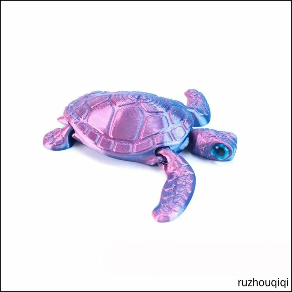 3D-принт Черепашка Игрушка Фигурка Синий/Фиолетовый PETG Пластик Китай